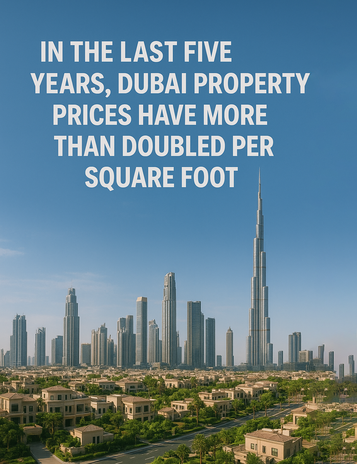 Dubai Property Prices Per Sq Ft Double in Five Years
